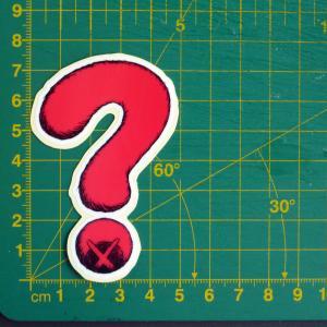Red Question Mark Sticker Decal on Luulla