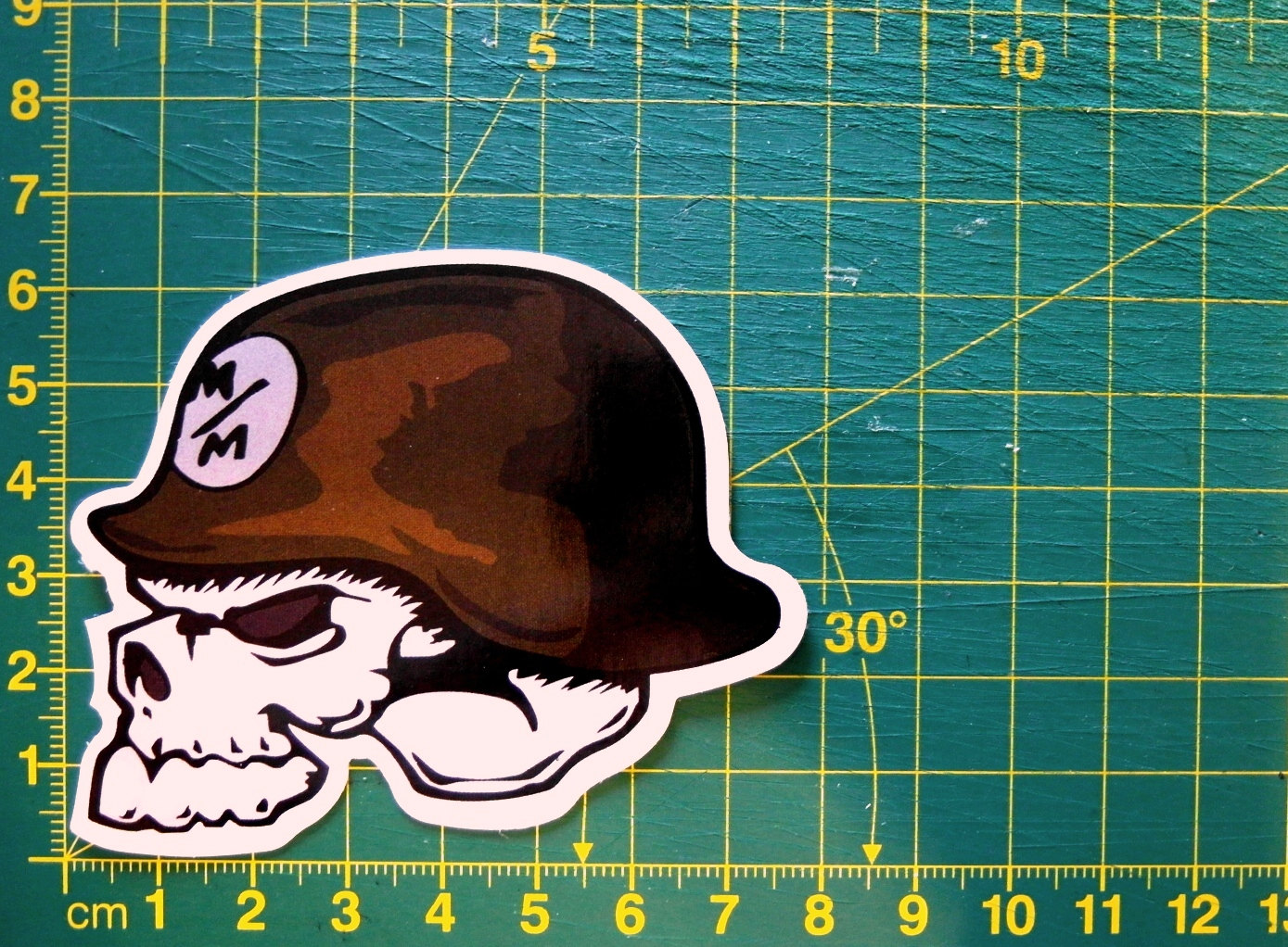 Army Helmet Skull Head Sticker Decal on Luulla