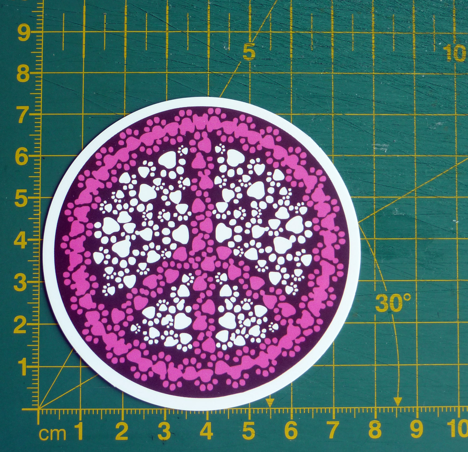 Cute Paws Peace Sign Sticker Decal on Luulla